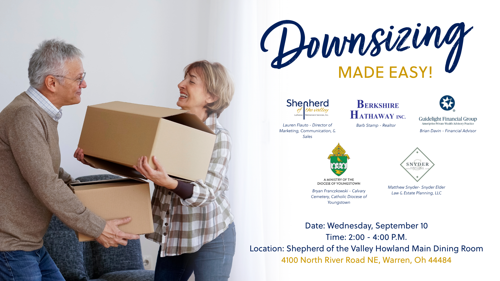 Downsizing Made Easy! - Shepherd of the Valley